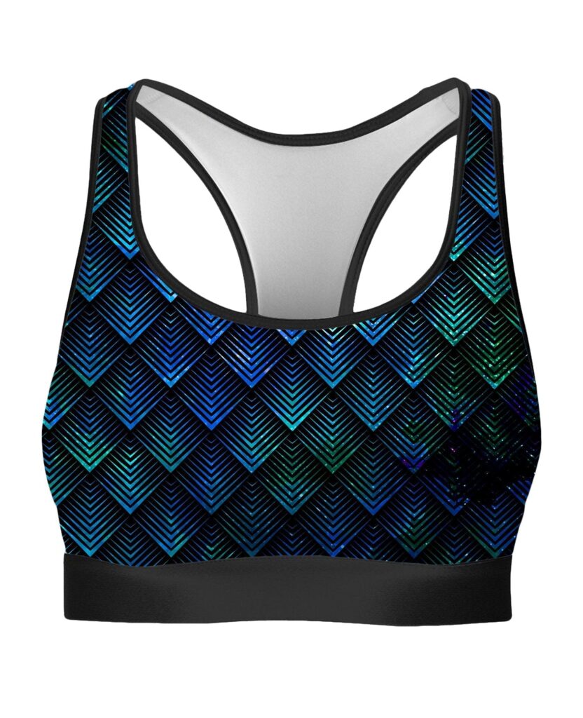 Galactic Dragon Scale Teal Rave Bra - 3D All over print | Style for ...